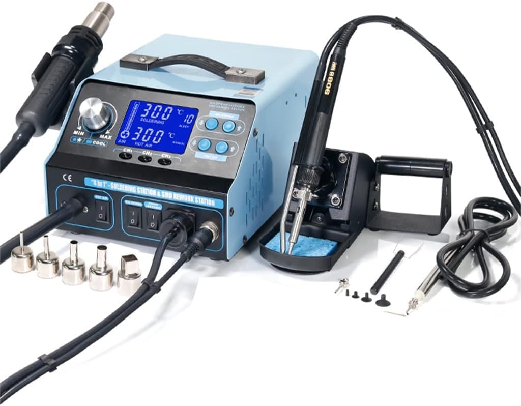 Hot Air Rework Station Soldering Station with LCD Digital Display ...