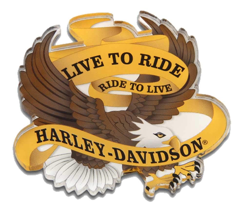 Amazon.com: Harley-Davidson Cut-Out Live to Ride Eagle Hard Acrylic ...