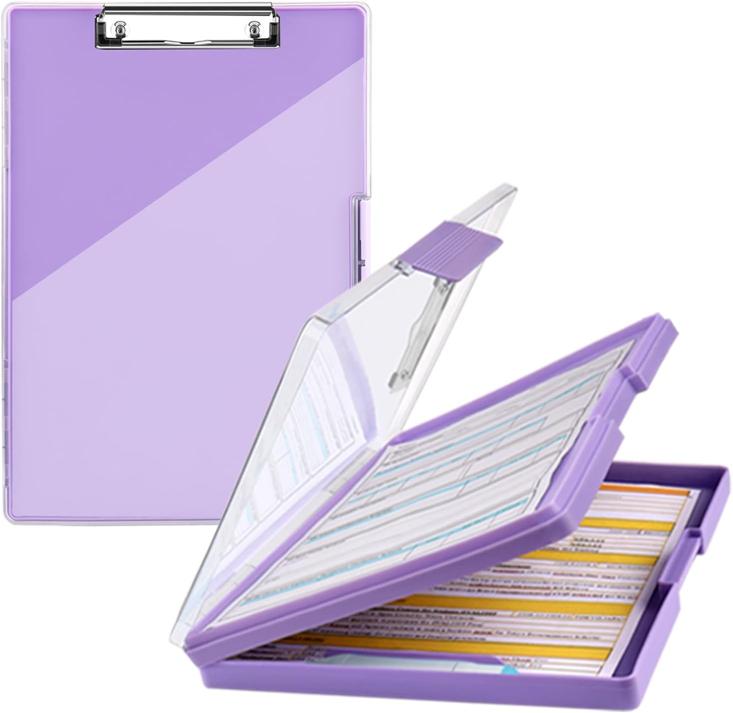 Amazon.com : Clipboard with Storage,Cleaview Clip Boards 8.5x11,with 2 ...