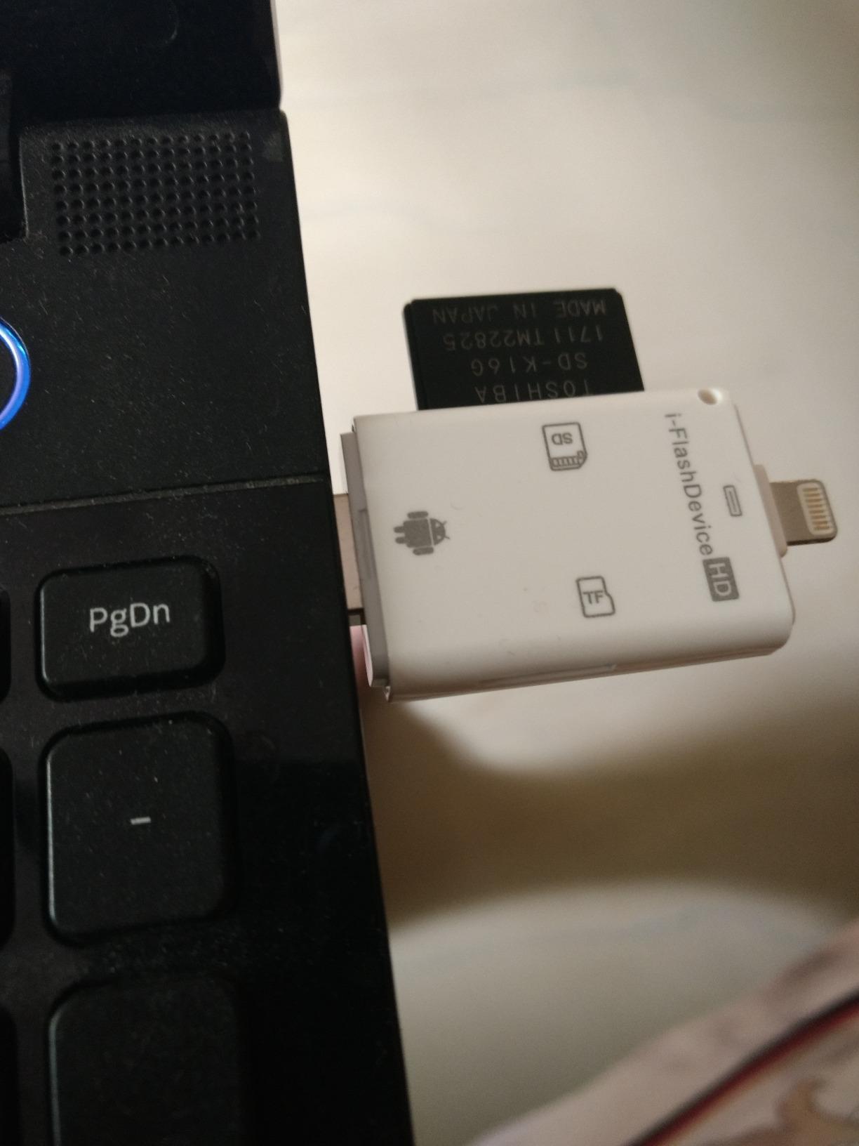 SEC i-Flash Device HD TF & SD Memory Card Reader Adapter USB 8 Pin ...