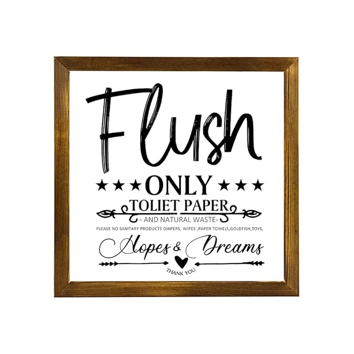 Buy by Unbranded Do not Flush Sign, Toilet Paper only, Funny Bathroom ...