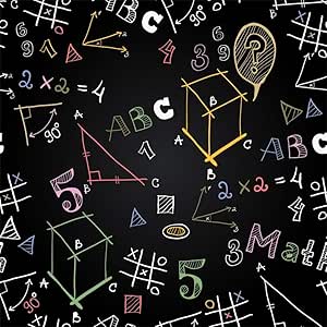 Amazon.com : AOFOTO 10x10ft Math Class Blackboard Backdrop Geometric ...