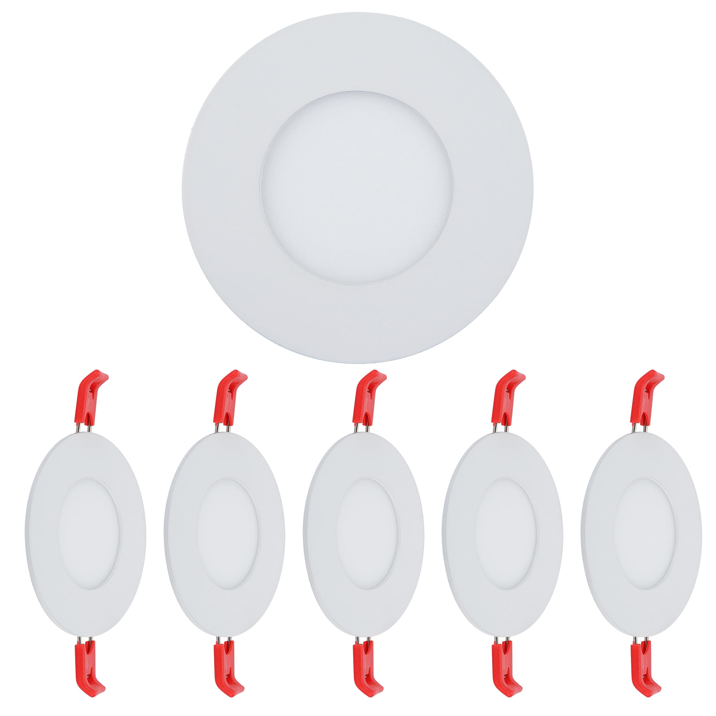 TEKLED LED Round Recessed Ceiling Light | Flat Panel Ultra Slim 85mm ...