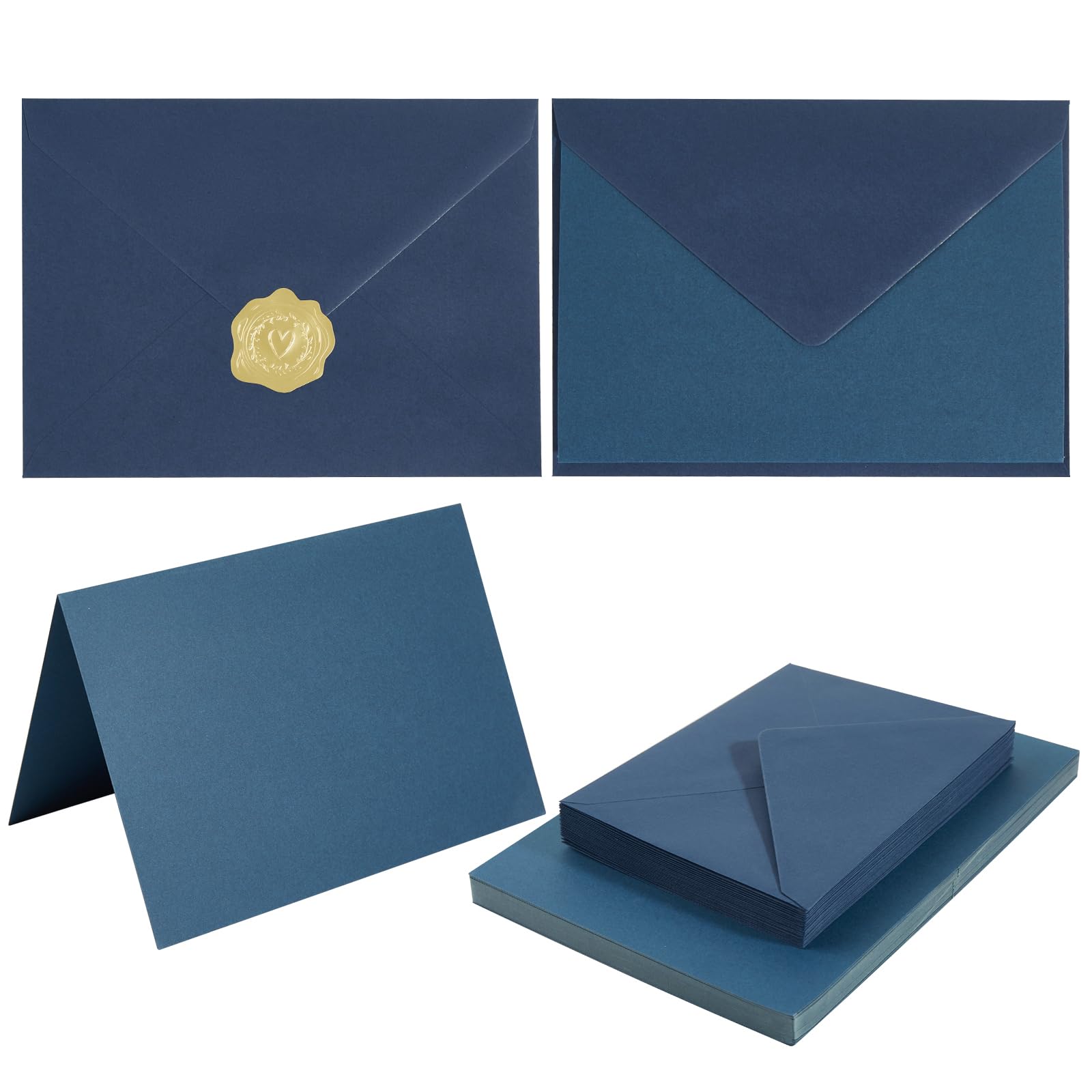 Snapklik.com : 50 Pack Navy Blue A6 Envelopes