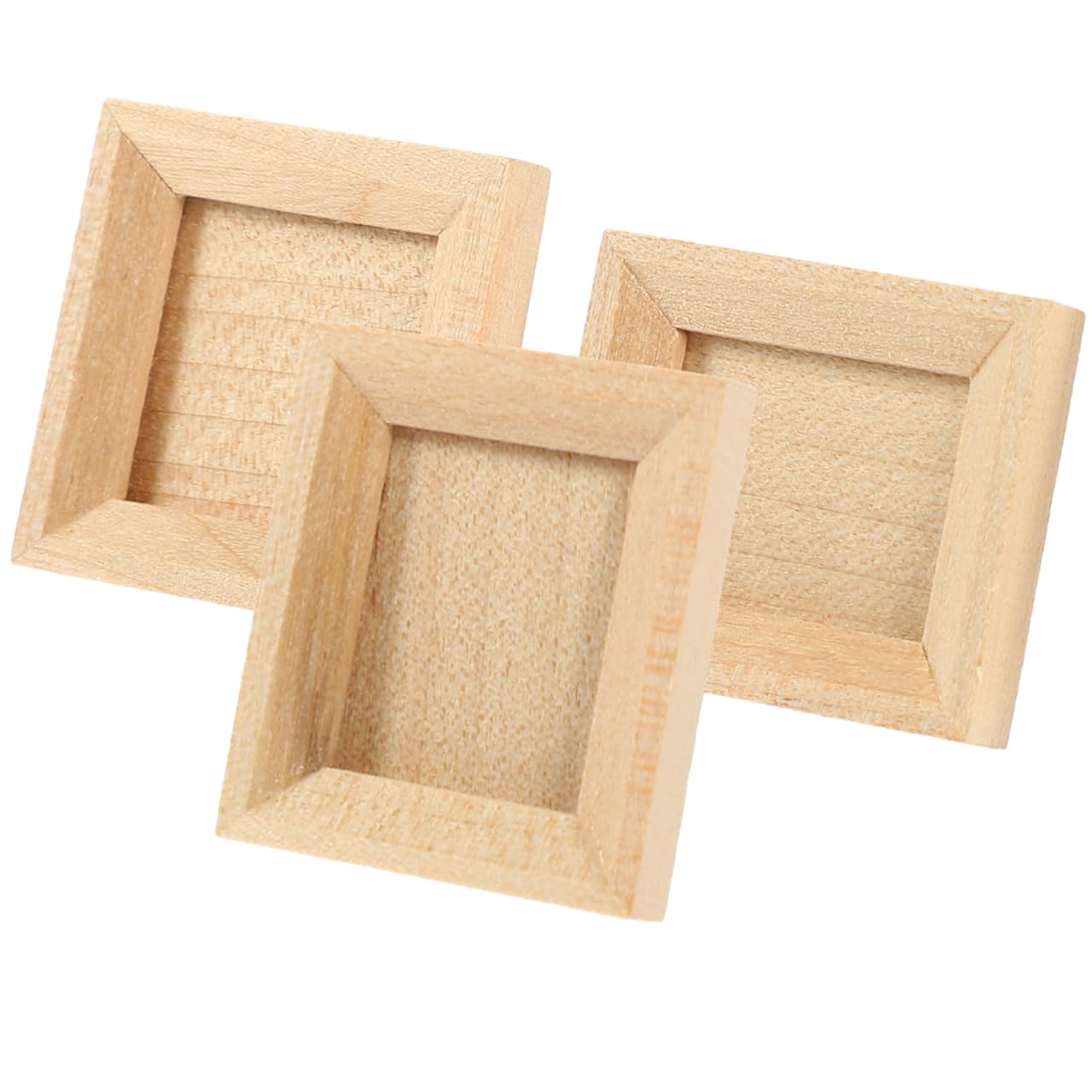 Wood Craft Mini Frames 6 Pcs Miniature Photo Frames - Tiny Wood ...