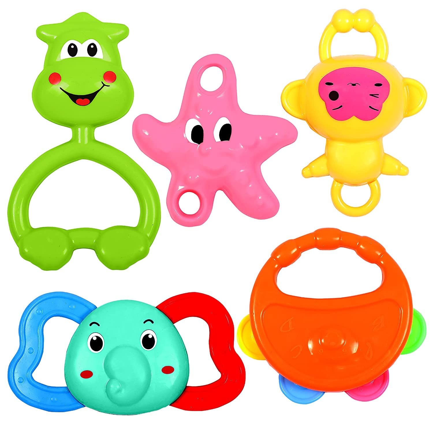 M2K HUB Non Toxic Big Size Rattle Toys For Toddler,Colorful Rattles For ...