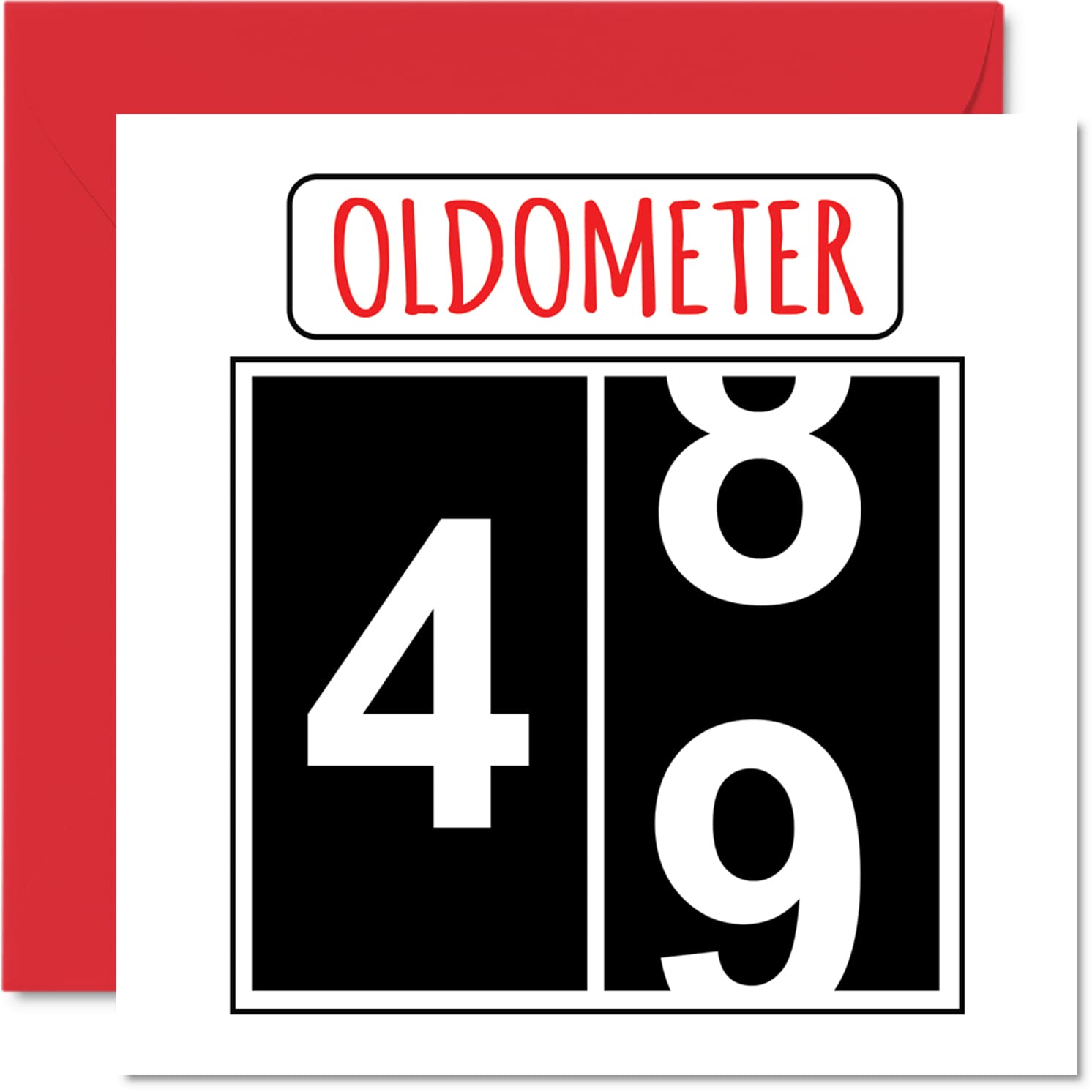 Amazon.com : Fun 49th Birthday Cards for Men Woman - Oldometer - Happy ...