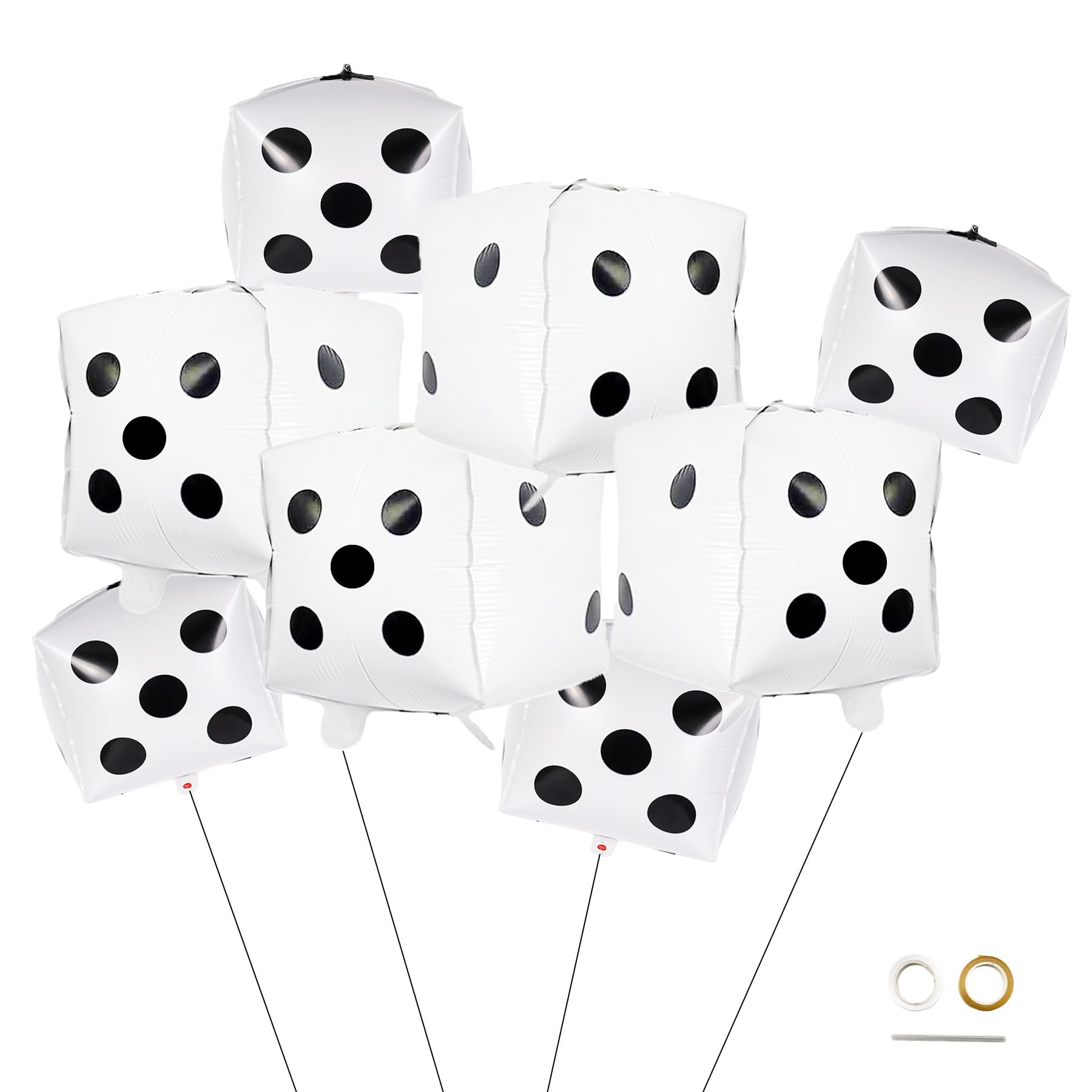 Amazon.com: Xiuhusha Dice Balloons 8pcs Inflatable Dice Balloons Large ...