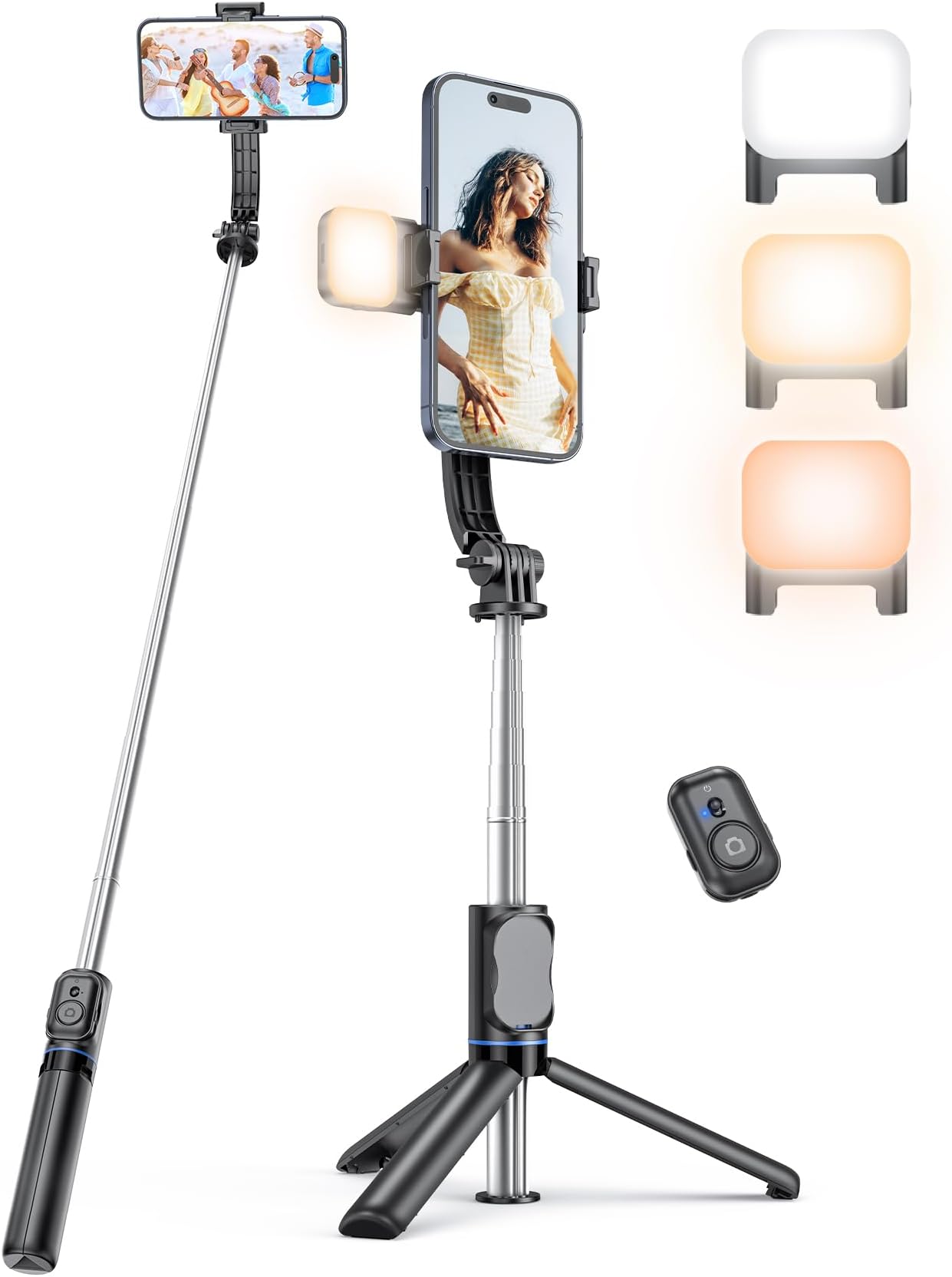 Amazon.com: K&F Concept Phone Tripod, Selfie Stick for iPhone ...
