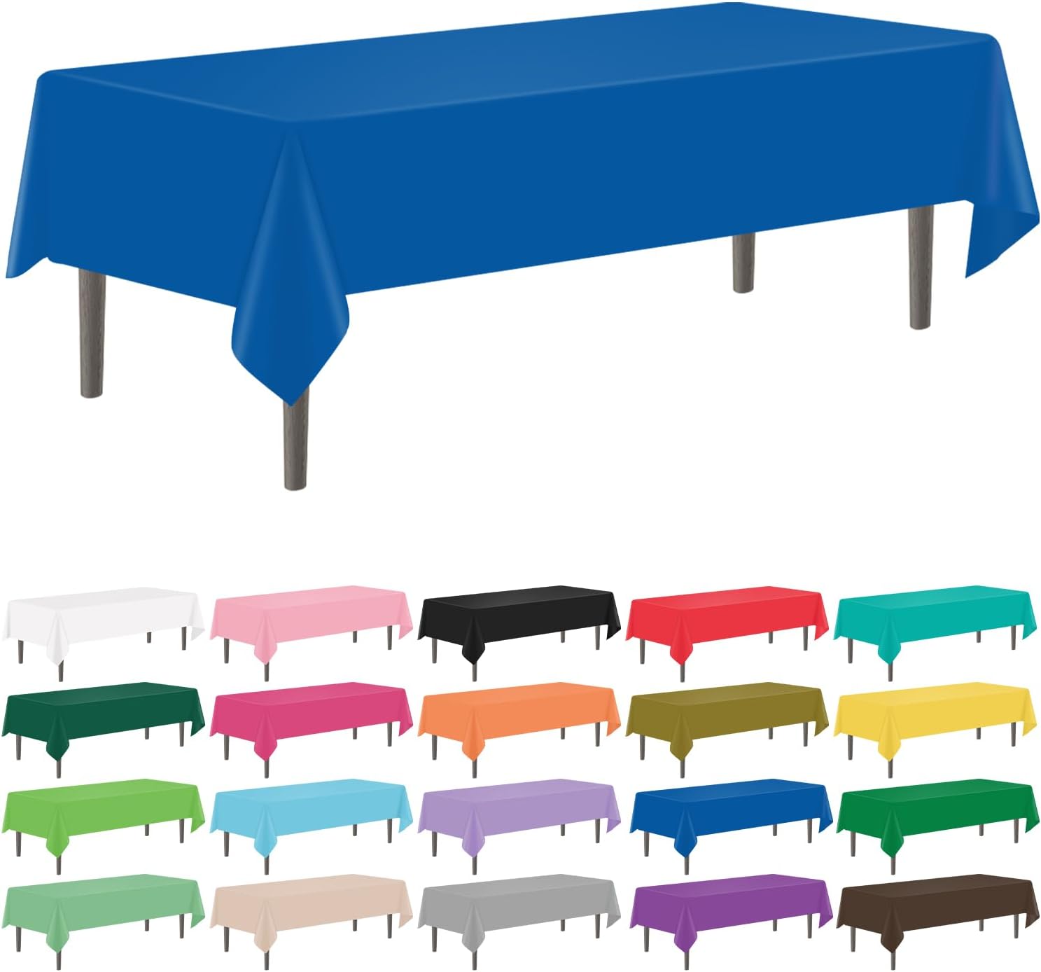 Amazon.com: YSYJ 12 Pack Royal Blue 54 x 108 Inch Disposable Plastic ...