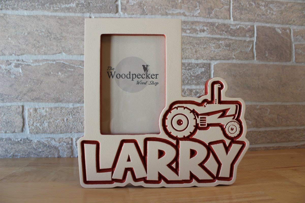 Amazon.com: Children's Custom Tractor Wood Picture Frame - Personalized ...