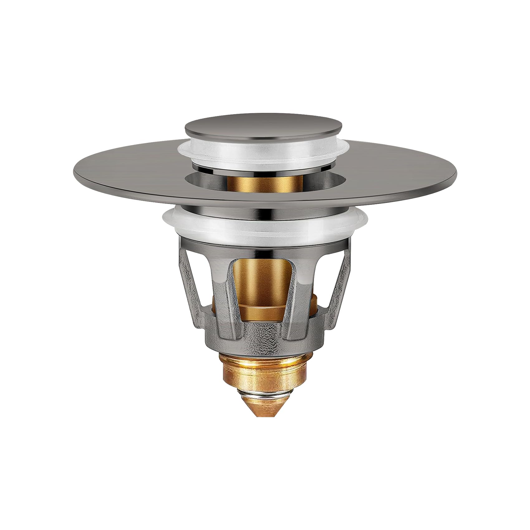 Universal Bathroom Sink Stopper with Hair Catcher, for 1.04-1.97 Inch ...