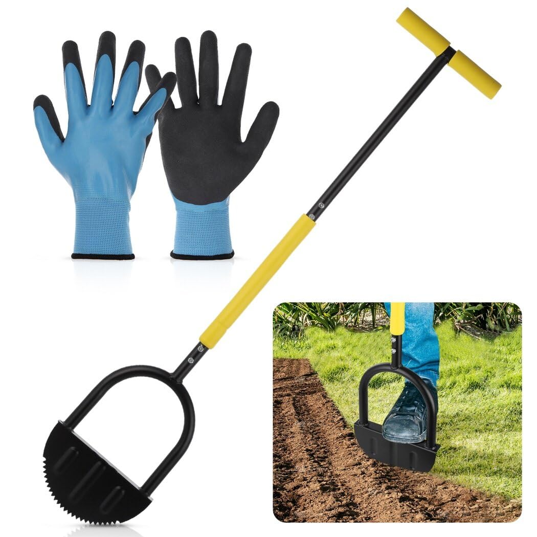 Amazon.com : Lnrueg Half Moon Edger Lawn Tool with Latex Gloves, Manual ...