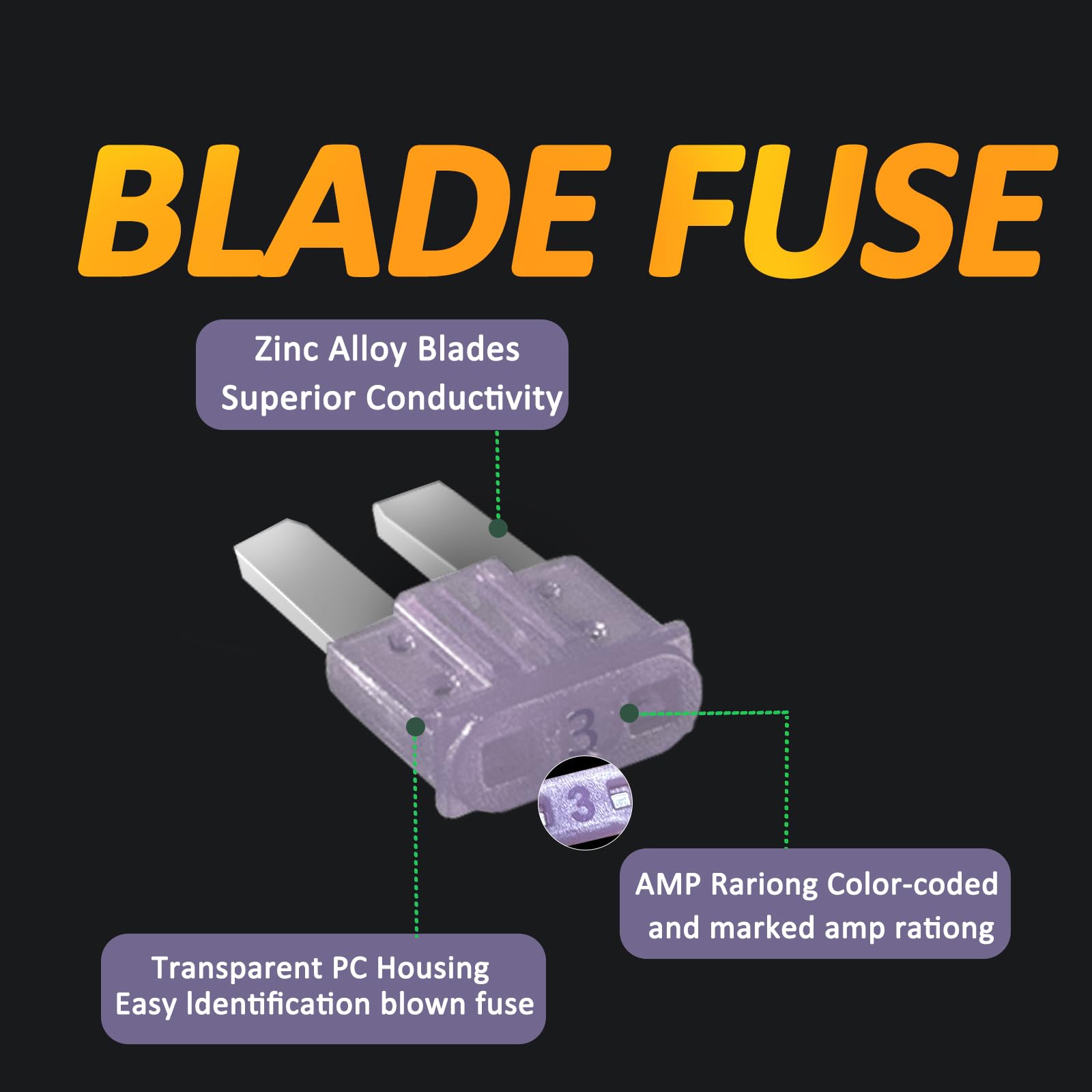 Snapklik.com : 30PCS Micro 2 Blade Fuse ATR/APT Micro2 Fuse ATR/APT ...