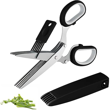 Amazon.com: Herb Scissors, X-Chef Multipurpose 5 Blade Kitchen Herb ...