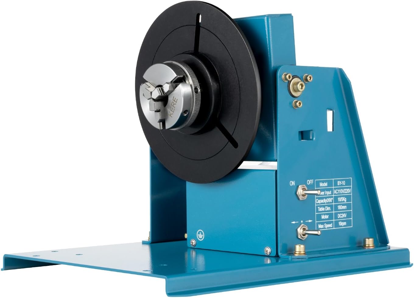 10KG 110V Rotary Welding Positioner 0-90°Welding Positioning Turntable ...