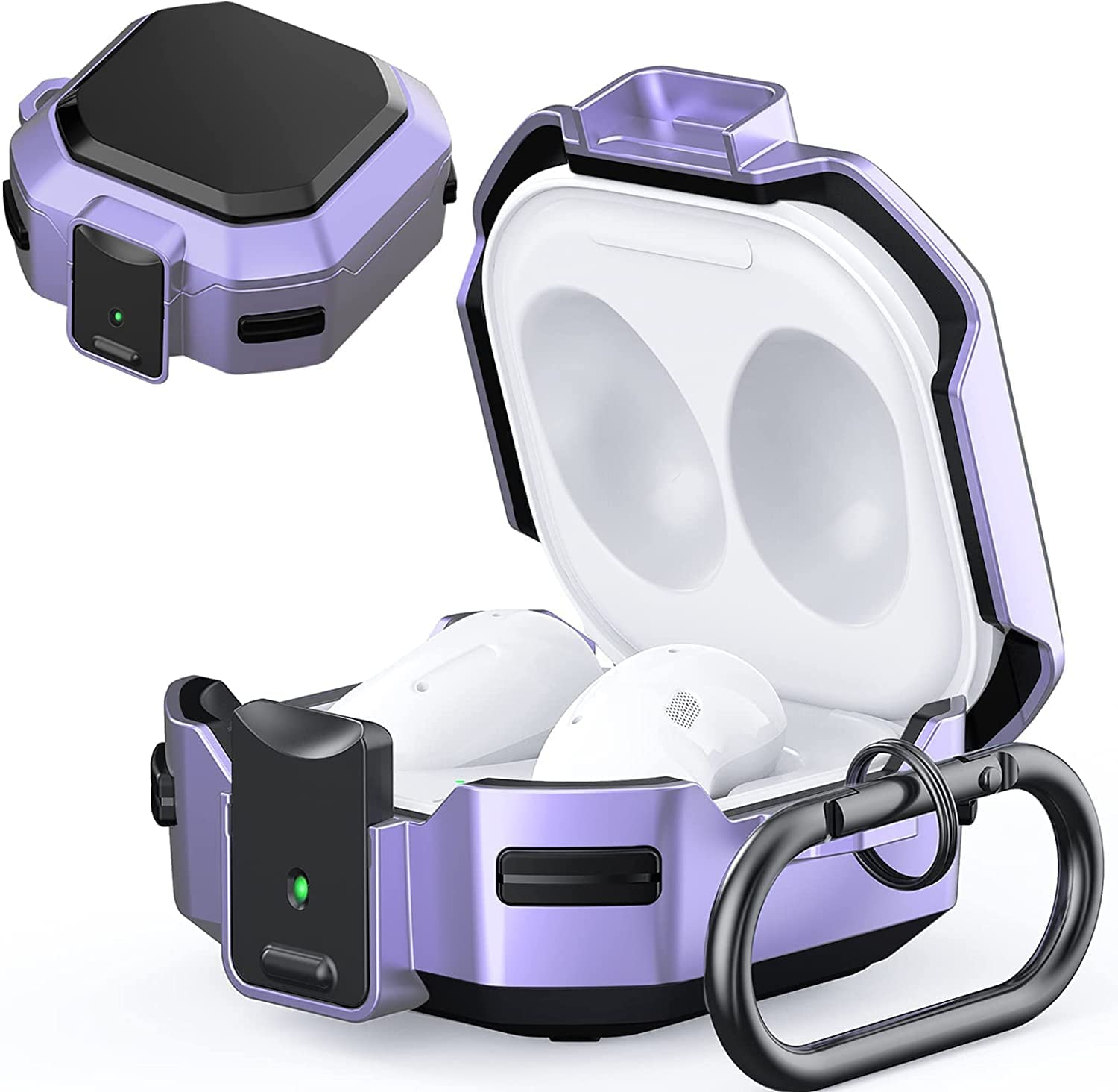 PRIMEVOLT Case Compatible with Galaxy Buds2/Galaxy Buds Pro/Pro2/Galaxy Buds Live Case with Lock ...