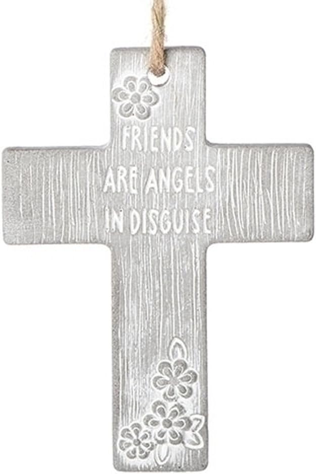 Amazon.com: Roman Friends are Angels in Disguise Floral Weathered Gray ...