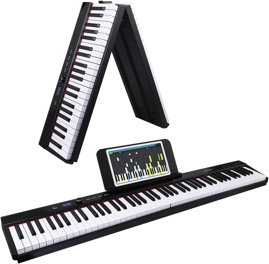 Coolmusic Folding Piano Keyboard 88 Keys, Portable Electric Keyboard ...