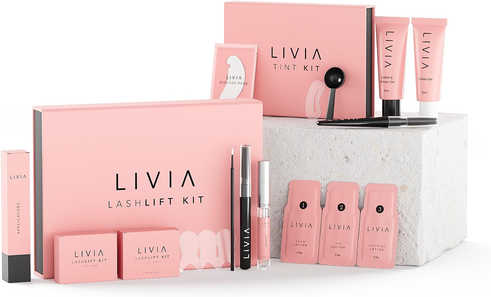 Amazon.com: Lash Lift Kit + Color Kit by Livia - Perfectly Curled and ...
