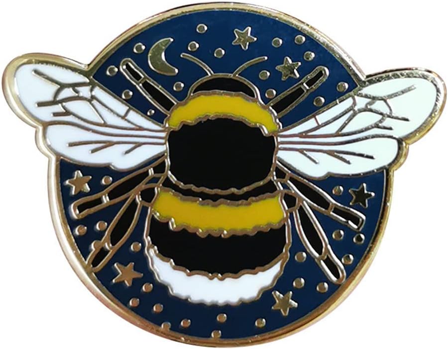 Amazon.com: Bumblebee Badge Star and Moon Brooch Artist Shiny Jewelry ...