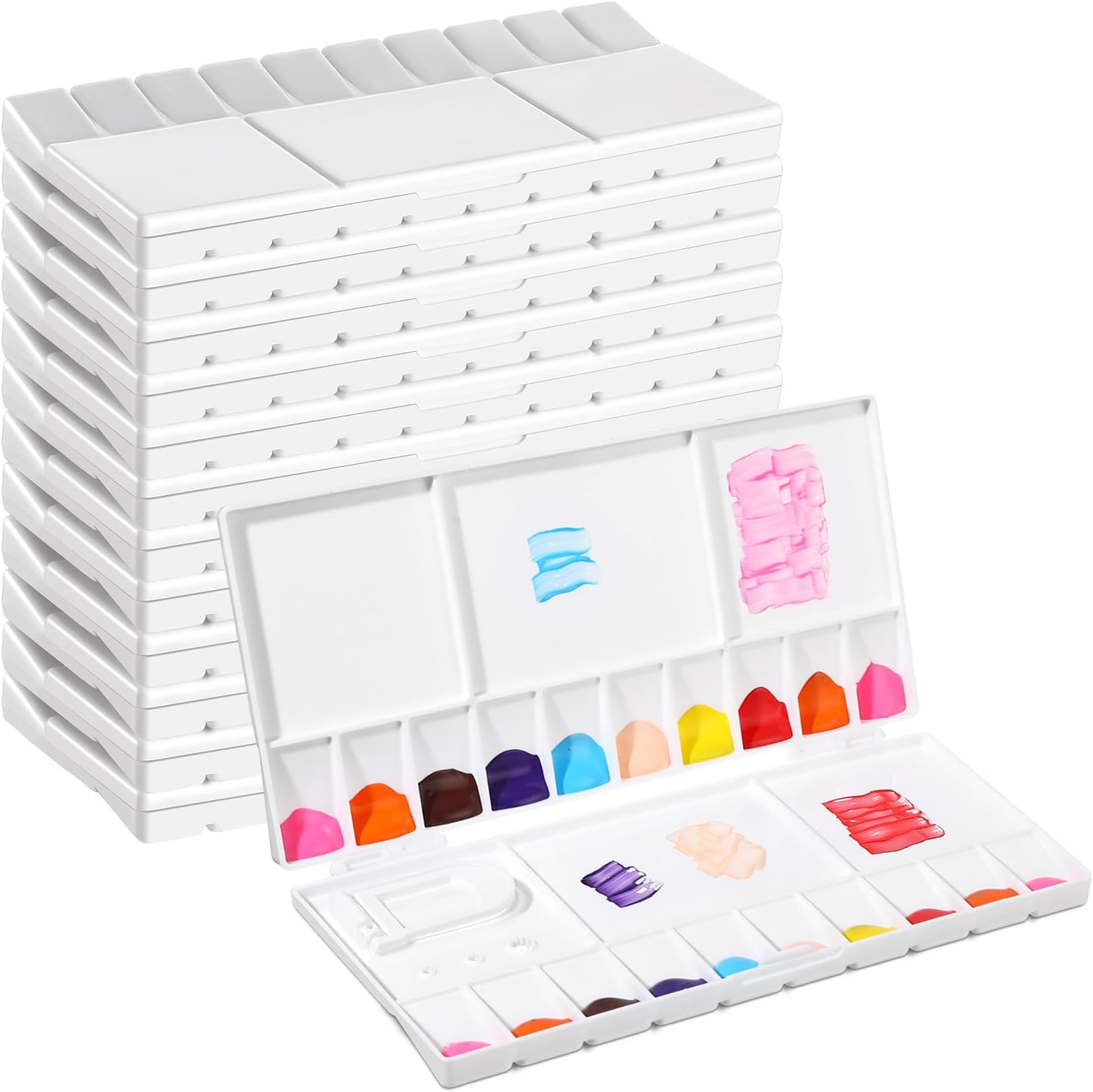 Amazon.com: Kosiz 12 Pcs Watercolor Paint Palette Folding Painting Tray ...