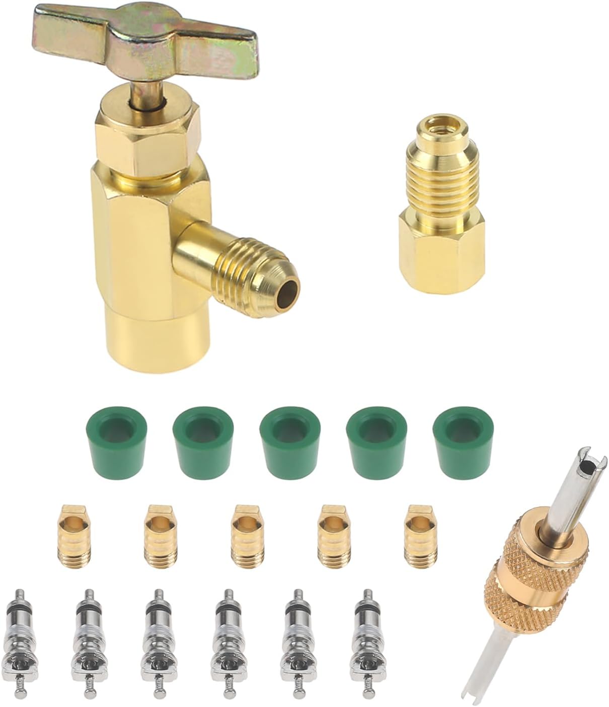 Amazon.com: SURIEEN 7/16” Female to 1/4” Male Brass Self-Sealing Can ...