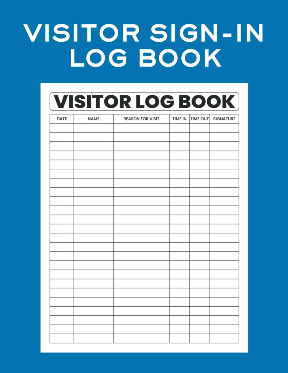 Amazon.com: Visitor Sign-In Log Book: Simple and Effective Guest ...