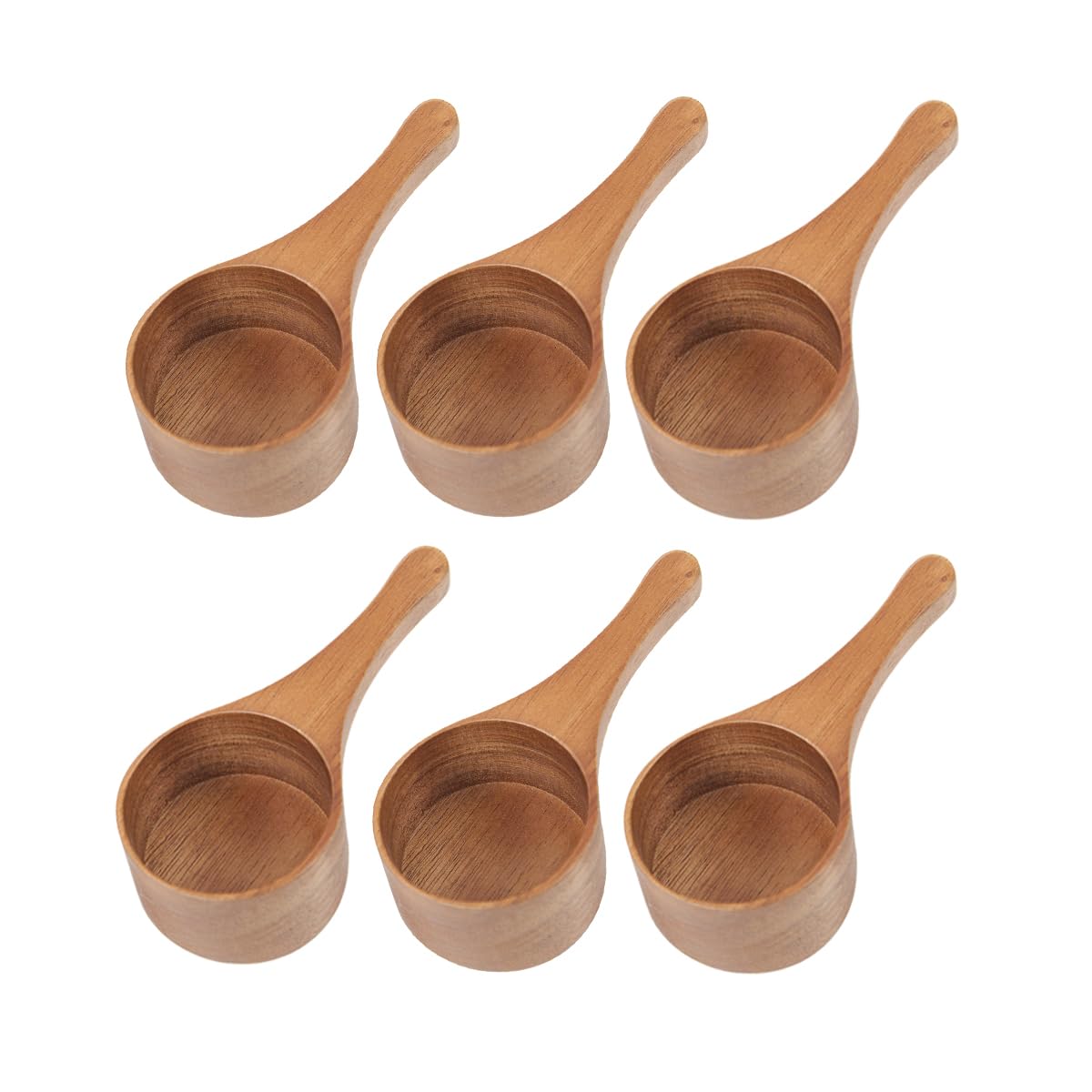 Amazon.com: MornHalo 6 Pack Acacia Wood Coffee Scoops, Small Wooden ...