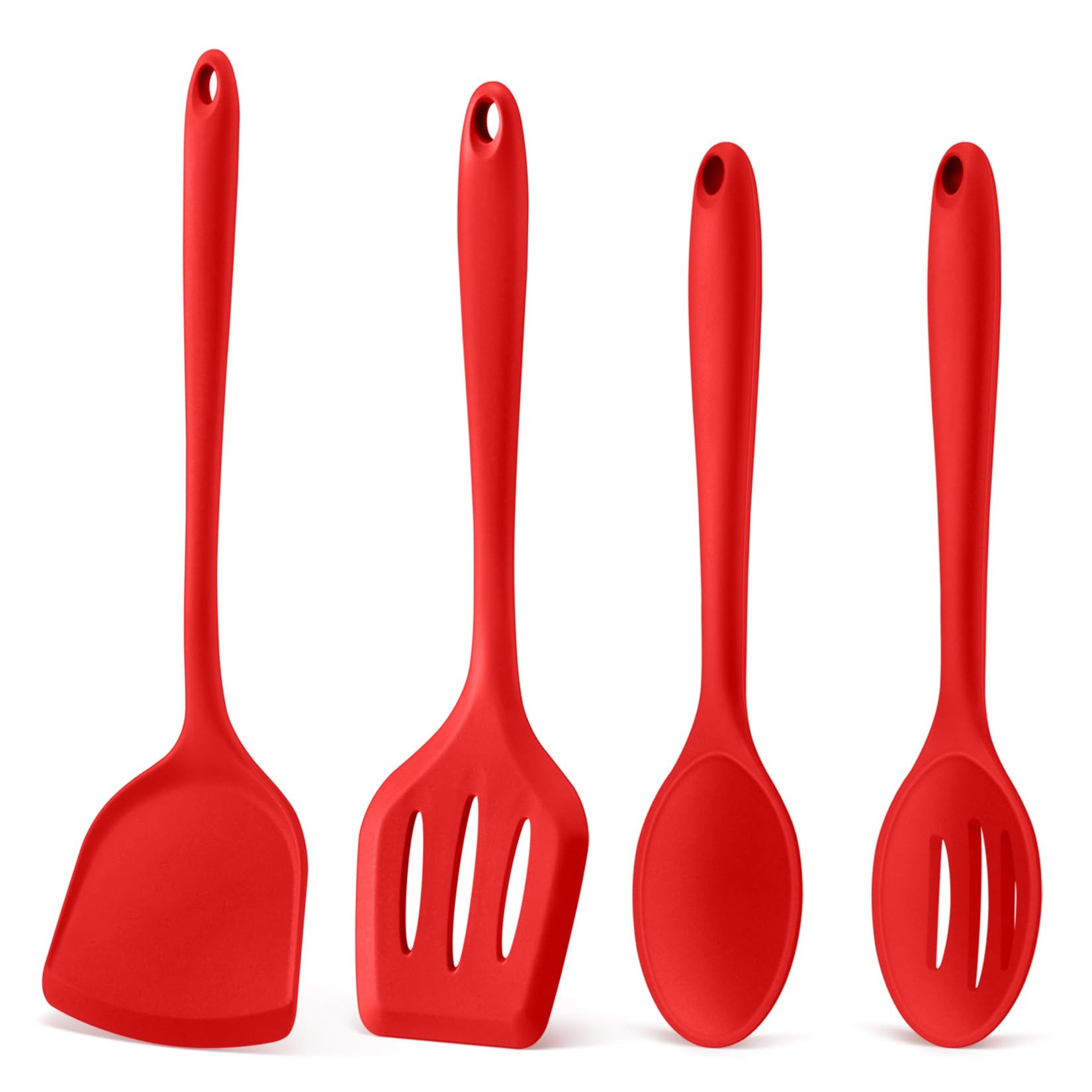 Amazon.com: P&P CHEF Red Kitchen Utensil Set, 4 Pieces Non-stick ...