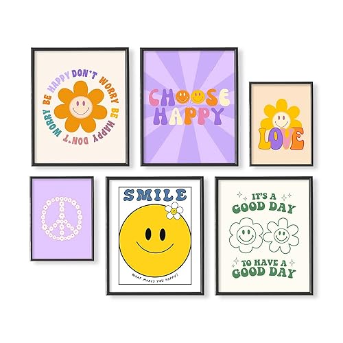 Amazon.com: Cool Vintage Happy Smiley Faces Picture - Don‘t Worry ...