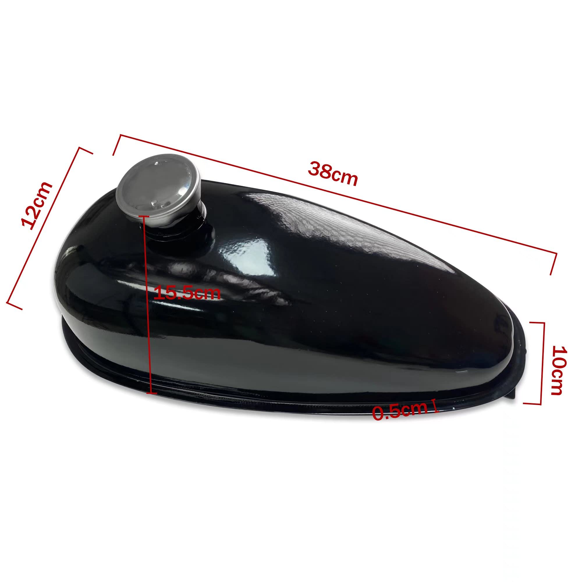 Snapklik.com : Necaces Fuel Gas Tank, 4L Metal Gas Tank For Motorized ...