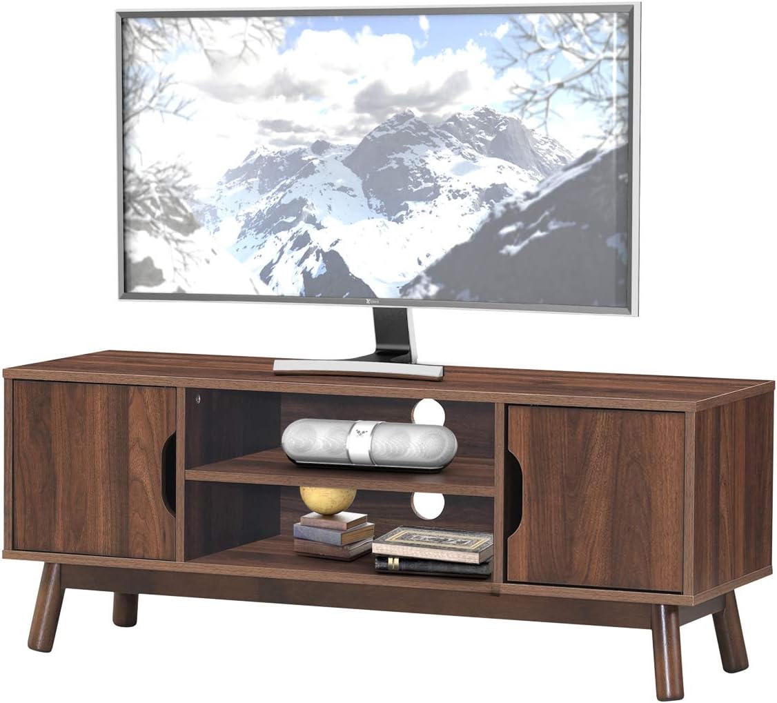 Amazon.com: Tangkula Modern Wooden Universal TV Stand for TV's up to 55 ...