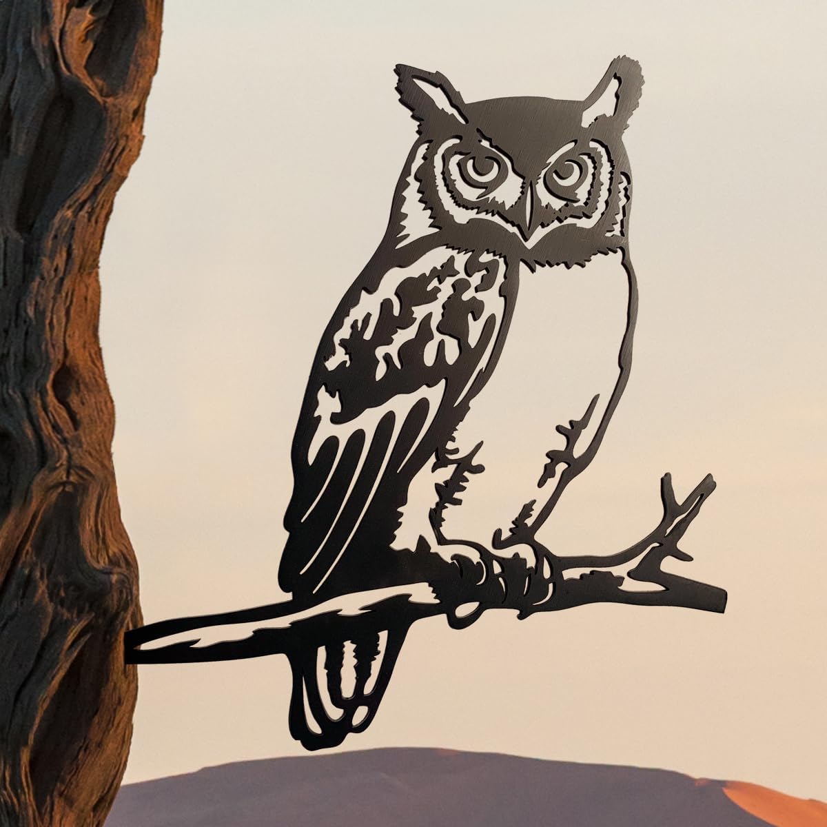 Amazon.com : OULYDEKO Owl Garden Decor Metal Birds Yard Decor Owl Wall ...