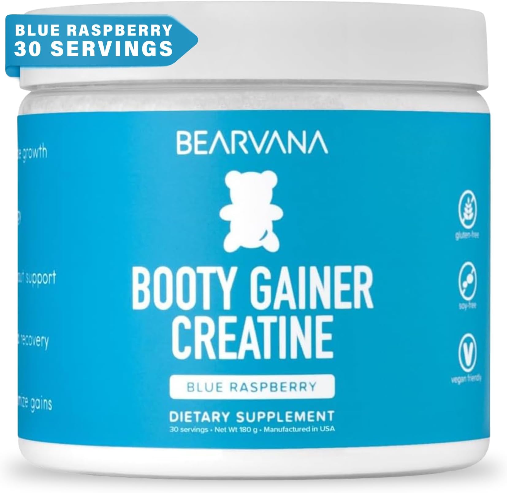 Amazon.com: BEARVANA Creatine Bum Enhancing Powder | Vegan - Friendly ...