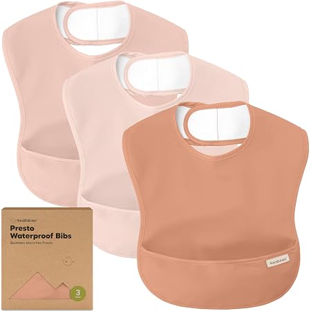 Amazon.com: 3-Pack Waterproof Baby Bibs for Eating - Lightweight Baby ...