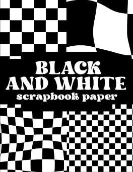 Black and White Checkered Scrapbook Paper: Checkerboard Pattern Craft ...