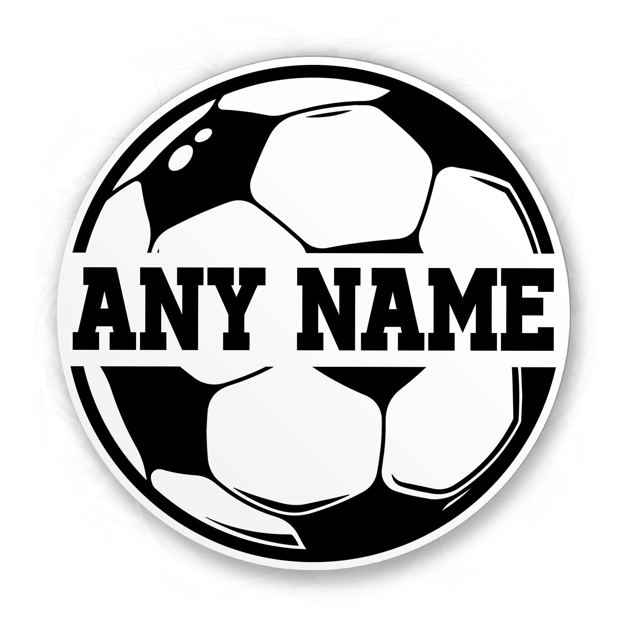 Amazon.com - Custom Name Sticker Soccer Football Personalized Name ...