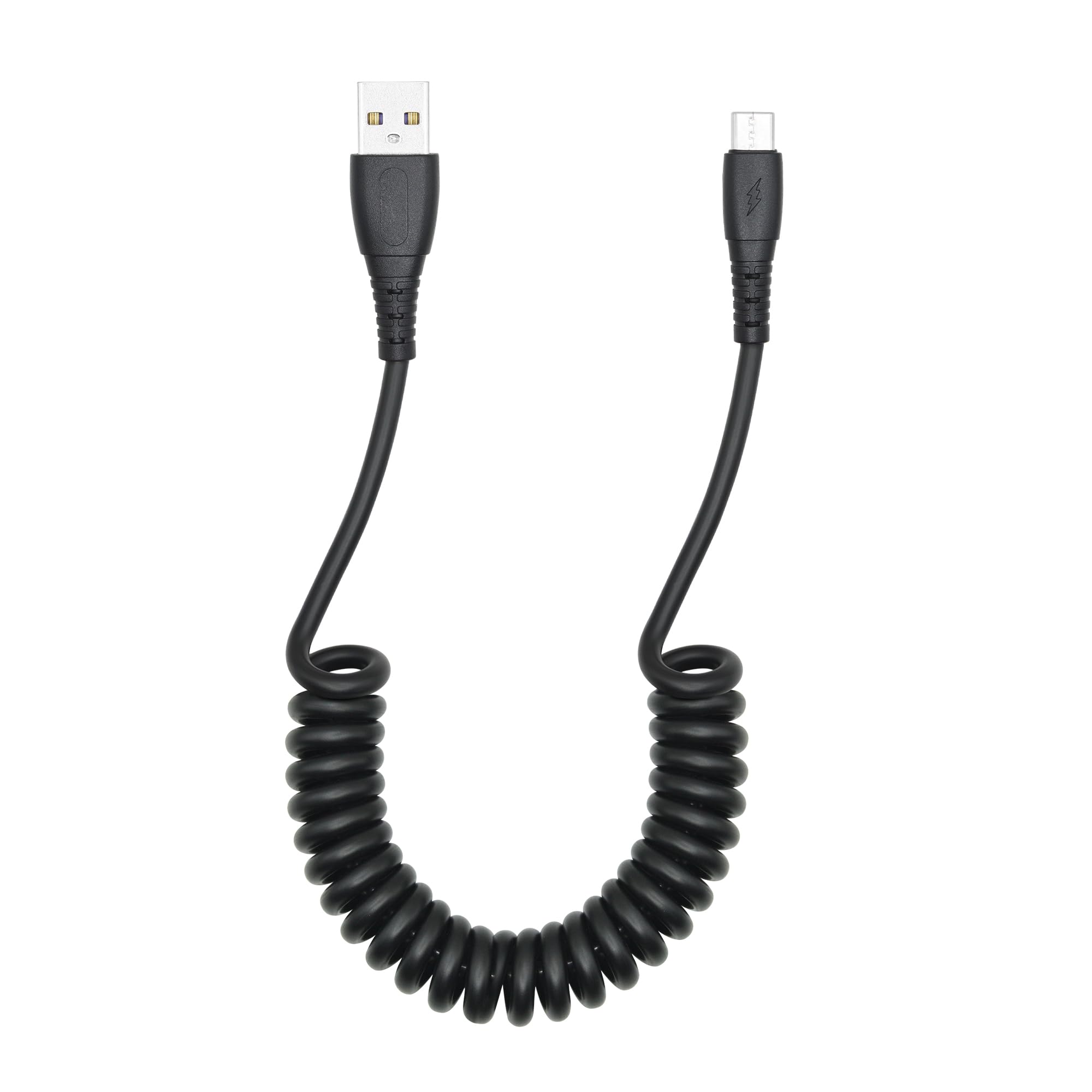 Amazon.com: USB C Spiral Spring Cable 1 to 3FT, USB A Male to Type C ...