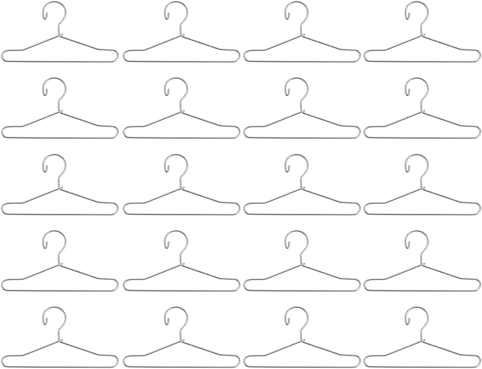 Amazon.com: 50pcs Doll Clothes Hangers Cute Dollhouse Clothes Miniature ...