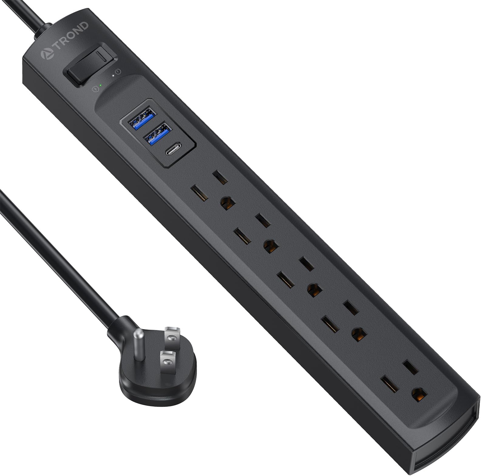 Amazon.com: Flexible Surge Protector Power Strip, 6 Feet Long Cord 4 ...
