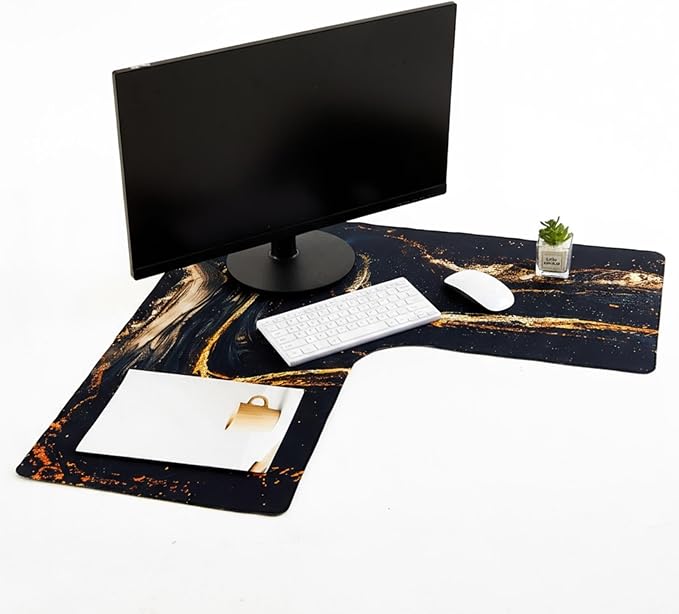 Amazon.com: Relaxweex L Shaped Desk Mat for 90° Corner Desks, 26" x 26 ...