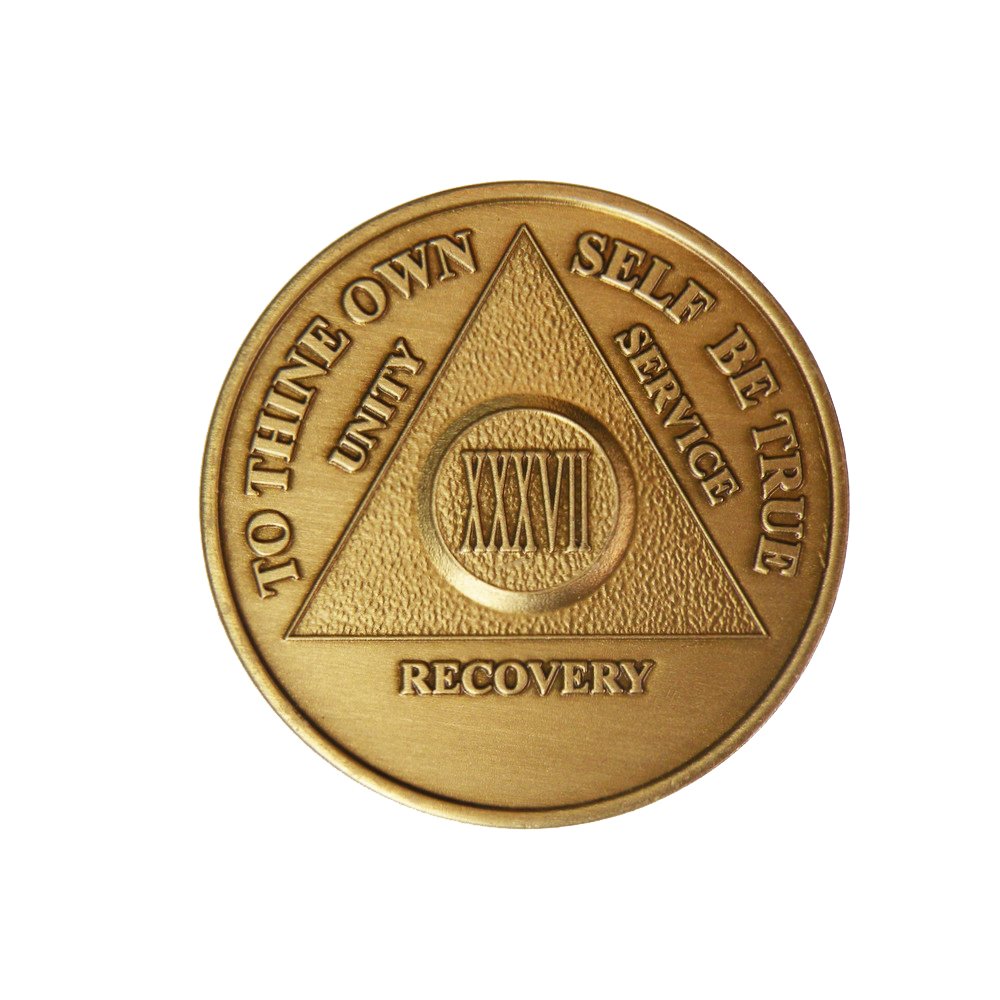 Amazon.com: 36 Year AA Medallion Traditional Bronze Raised Center ...