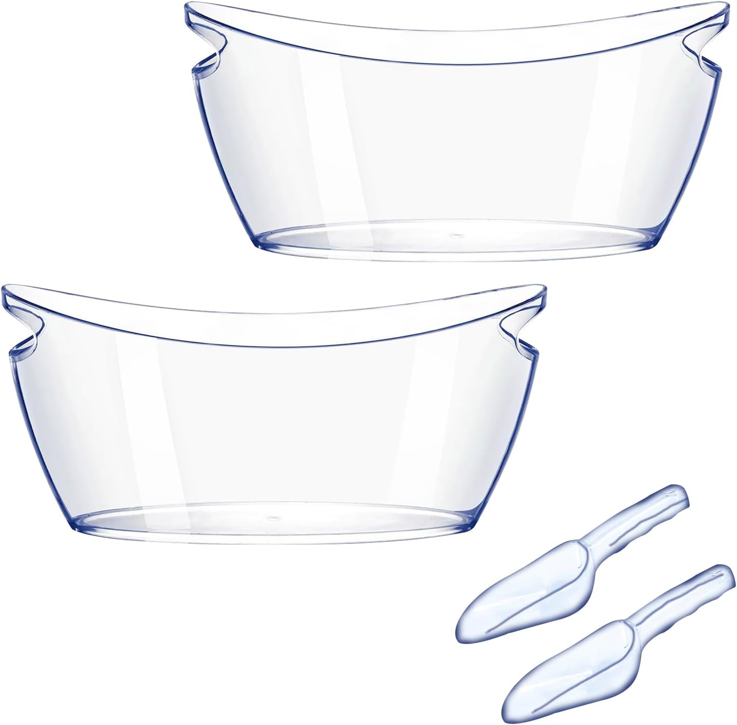 Amazon.com: 2 Pcs Ice Bucket 4 Liter Champagne Wine Bucket Clear ...