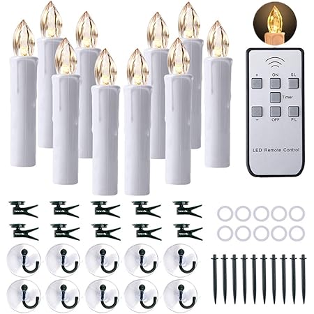 Amazon.com: MIXALY 12 PCS Flameless Window Candles - Ivory Battery ...