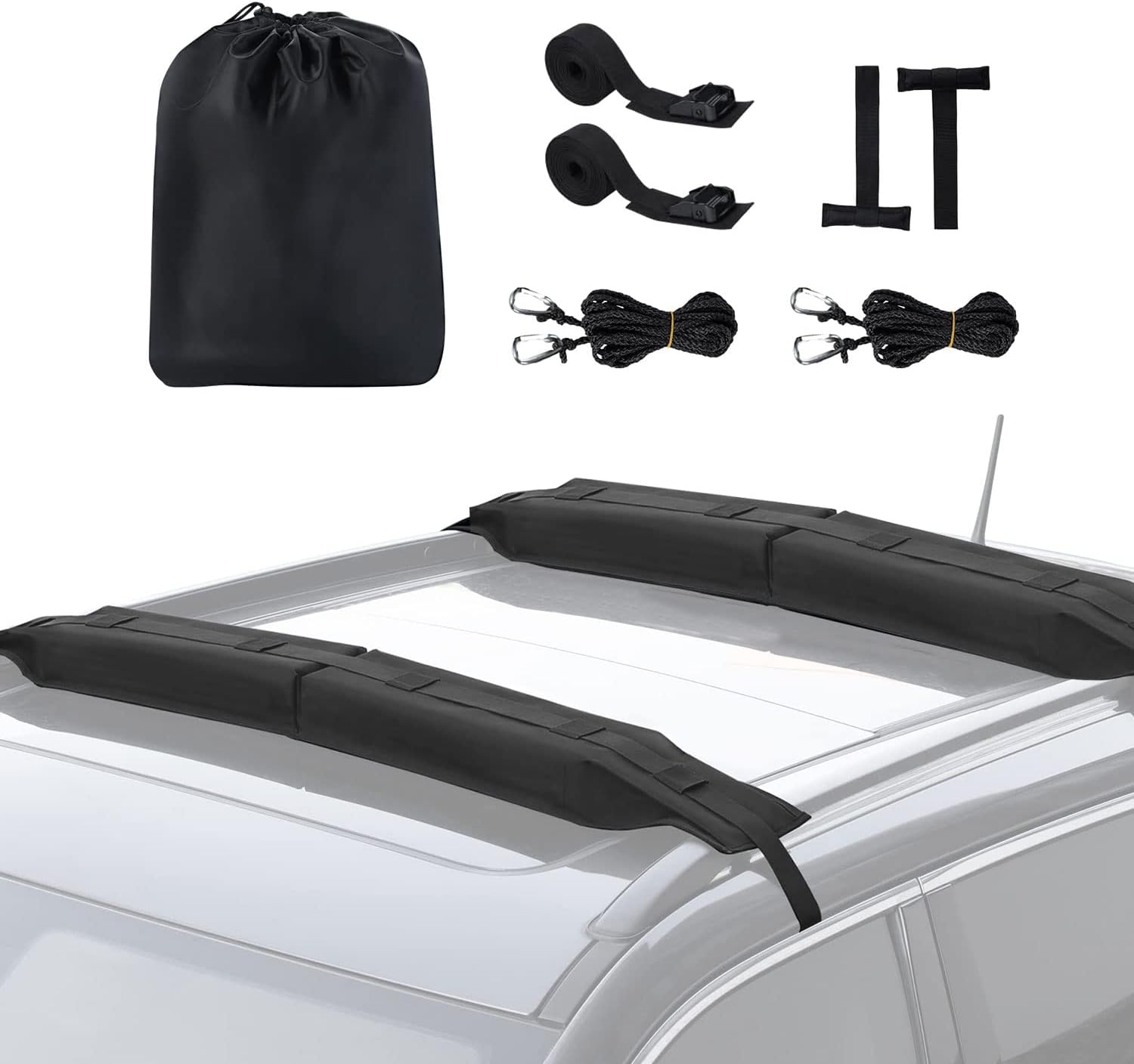 Kayak Roof Rack for Car Rack Universal Soft Roof Rack Pads for Kayak ...
