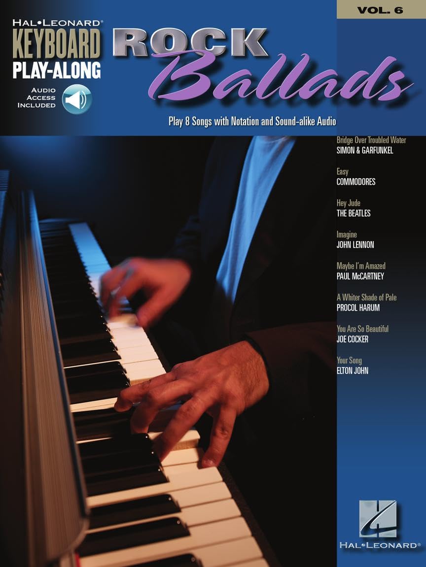 Rock Ballads Keyboard Play-Along Volume 6 Book/Online Audio (Keyboard ...