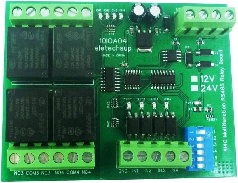 Amazon.co.jp: DC 24V 1/2/4チャンネルデジタルリレースイッチ DiDo 多機能 RS485 PLC IO 拡張ボード ...