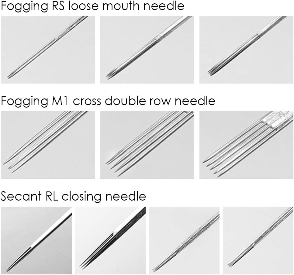 50PCS Mixed Tattoo Needles Disposable Sterile Stainless Steel Piercing ...