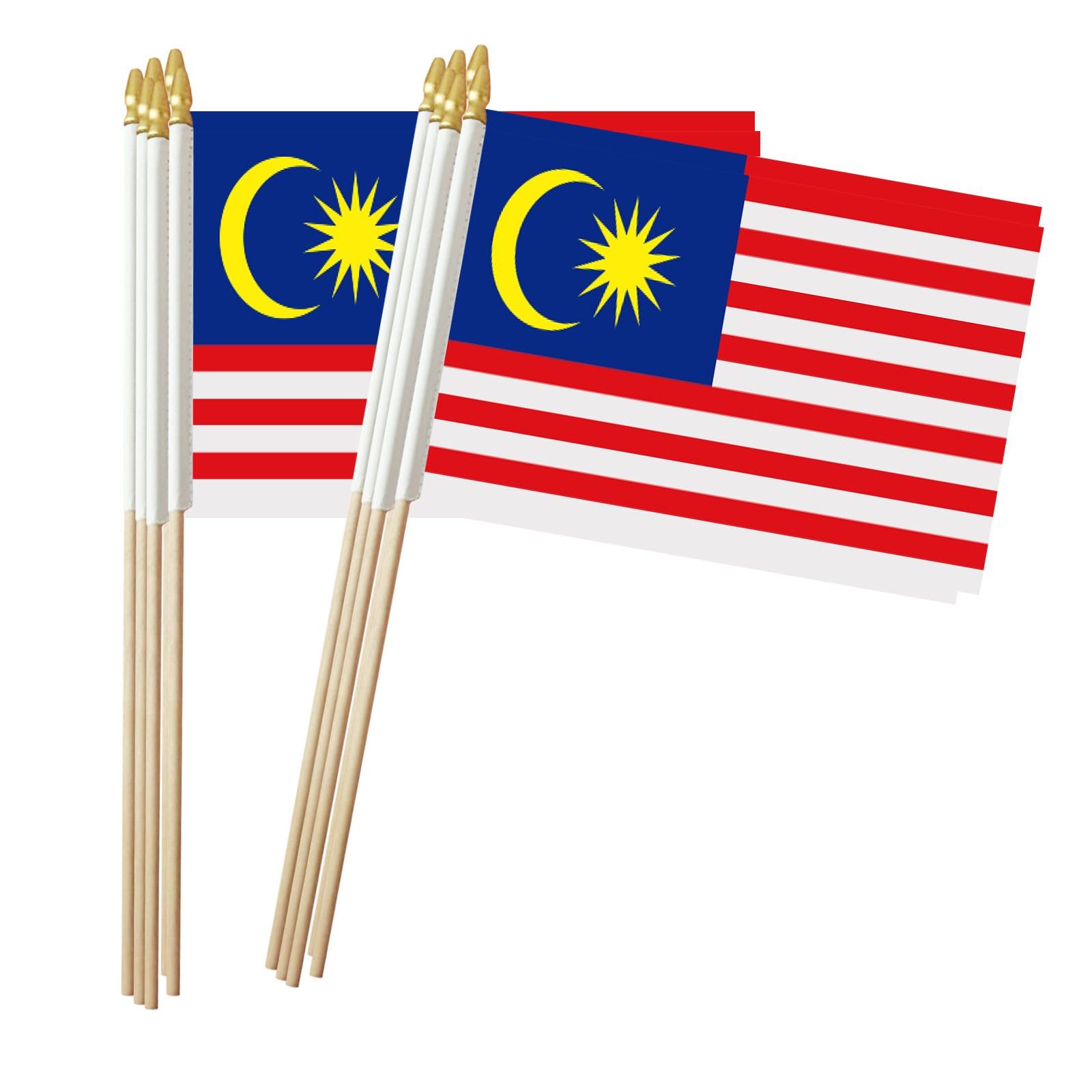Amazon.com: Malaysia Stick Flag, Malaysian Small Mini Hand Held Flags ...